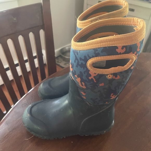 Bogs | Shoes | Bogs Blue And Orange Rain Snow Boots Waterproof Fun ...